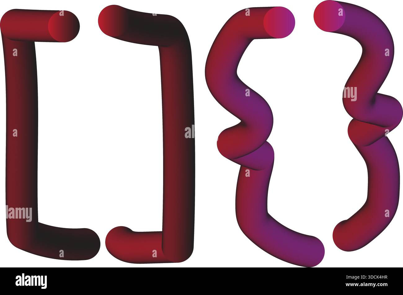 3d digital rendering red Stock Vector Images - Alamy