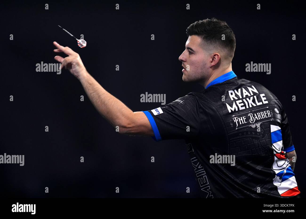 England's Ryan Meikle during his match against New Zealand's Jonny Tata ...