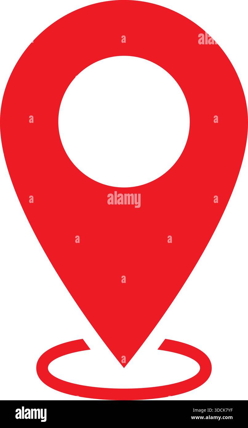 Navigation map red pin Stock Vector Images - Alamy