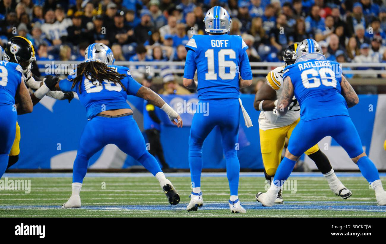 Dec 21, 2025: Jared Goff #16 during the Pittsburgh Steelers vs Detroit ...