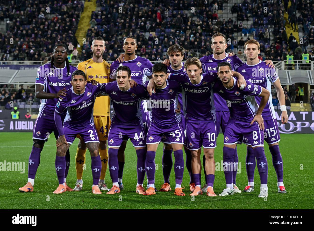 ACF Fiorentina's team line-up during ACF Fiorentina vs Udinese Calcio ...