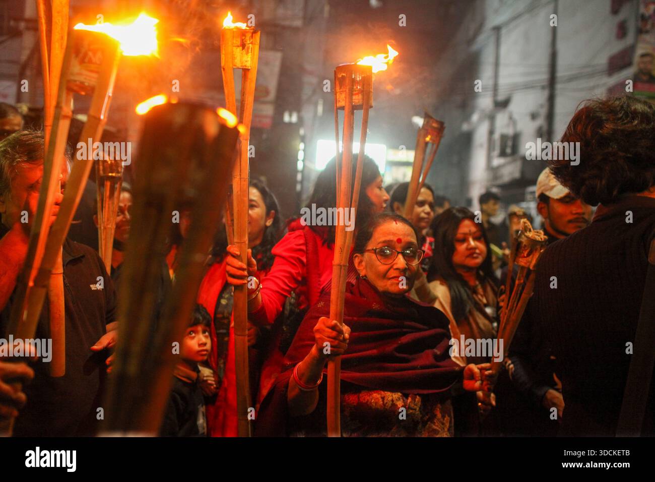 December 23, 2025, Dhaka, Dhaka, Bangladesh: Members of the cultural ...
