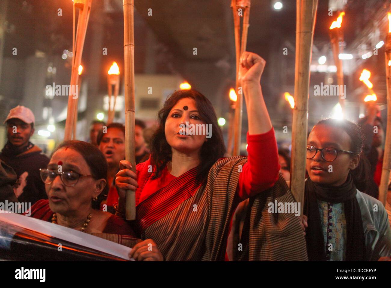 December 23, 2025, Dhaka, Dhaka, Bangladesh: Members of the cultural ...