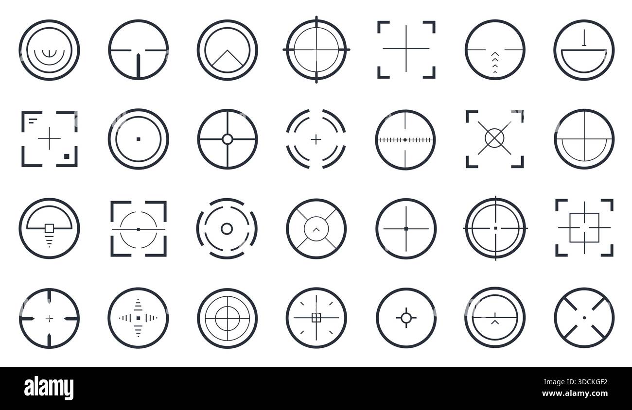 Focus sight icon outline Stock Vector Images - Alamy