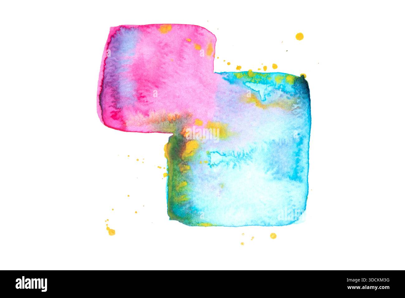 Vibrant bright watercolour paint Cut Out Stock Images & Pictures - Alamy