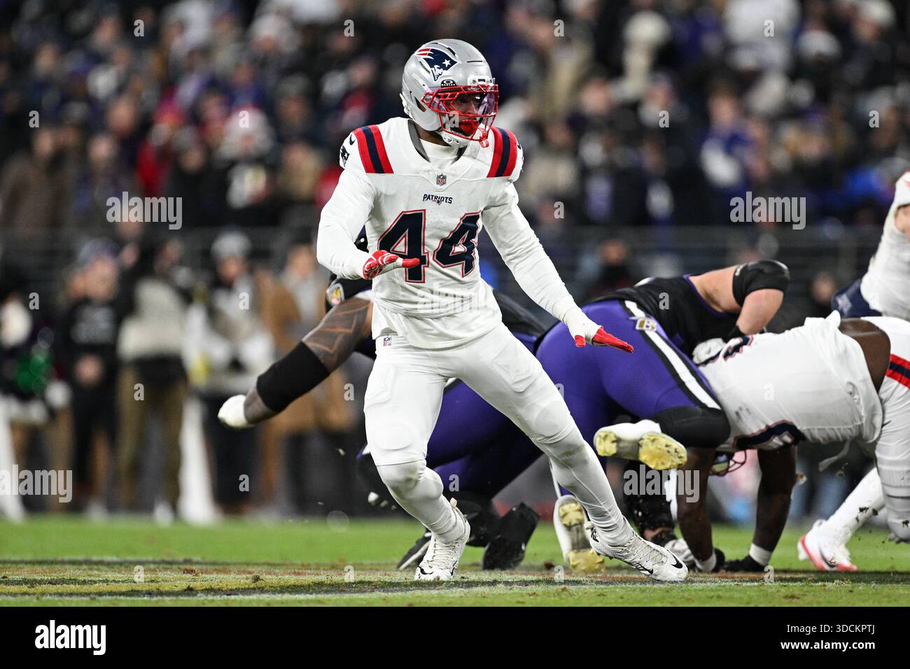 New England Patriots linebacker K'Lavon Chaisson (44) in action during ...
