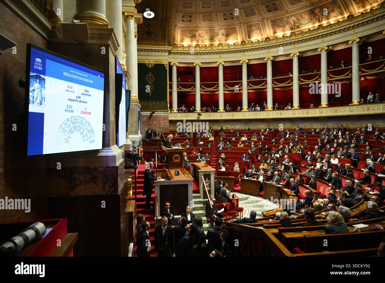 Illustration during the vote of special bill to avoid financial ...