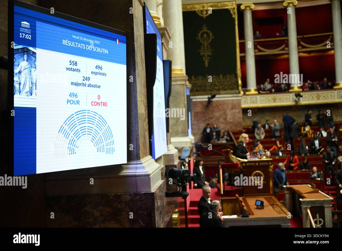 Illustration during the vote of special bill to avoid financial ...