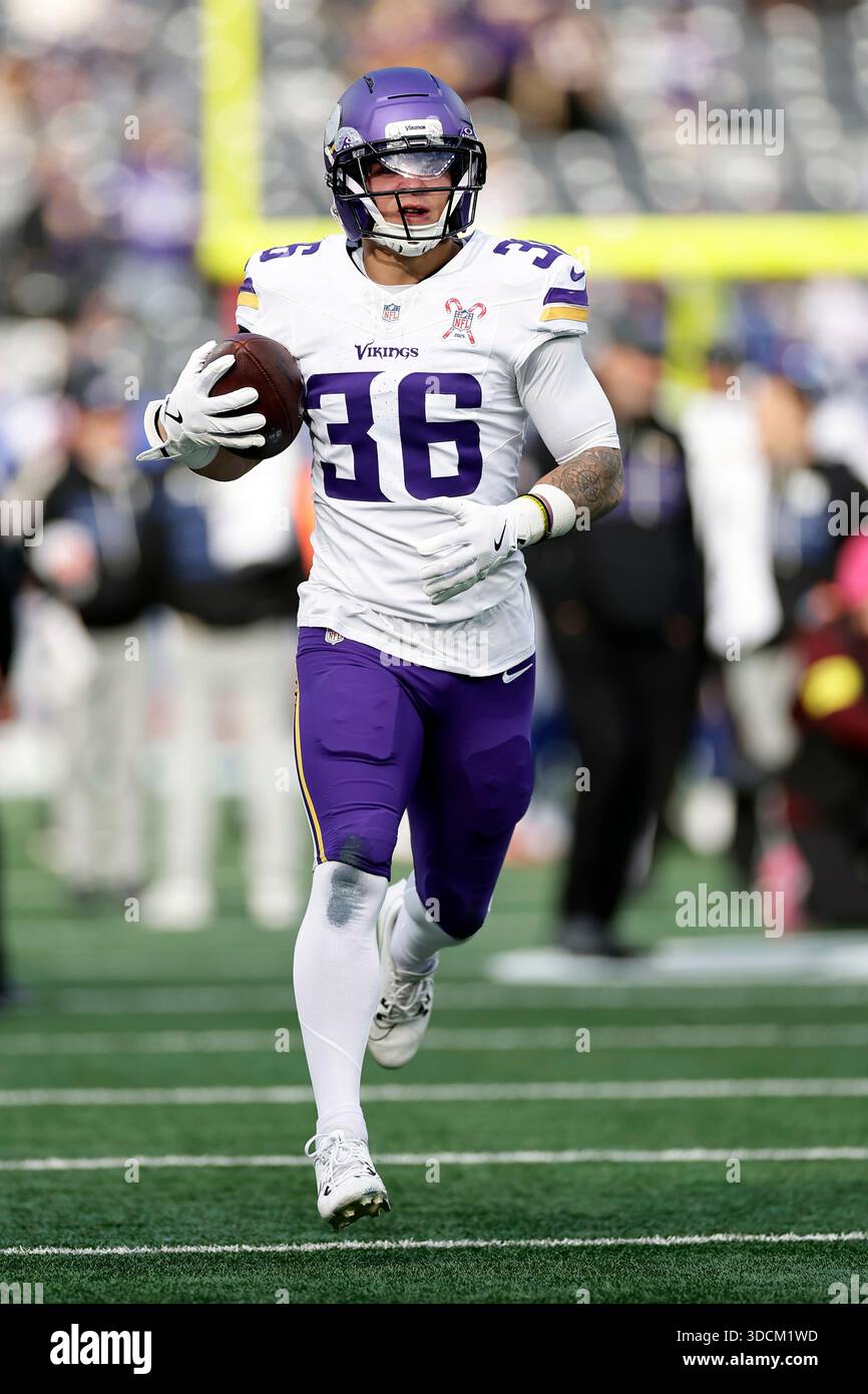 Minnesota Vikings running back Zavier Scott (36) warms up before an NFL ...