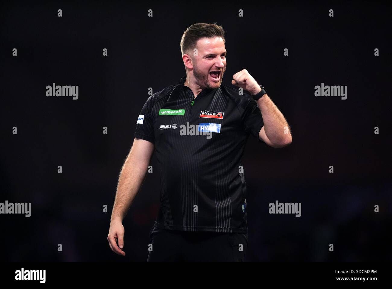 Germany's Arno Merk reacts during his match against Scotland's Peter ...