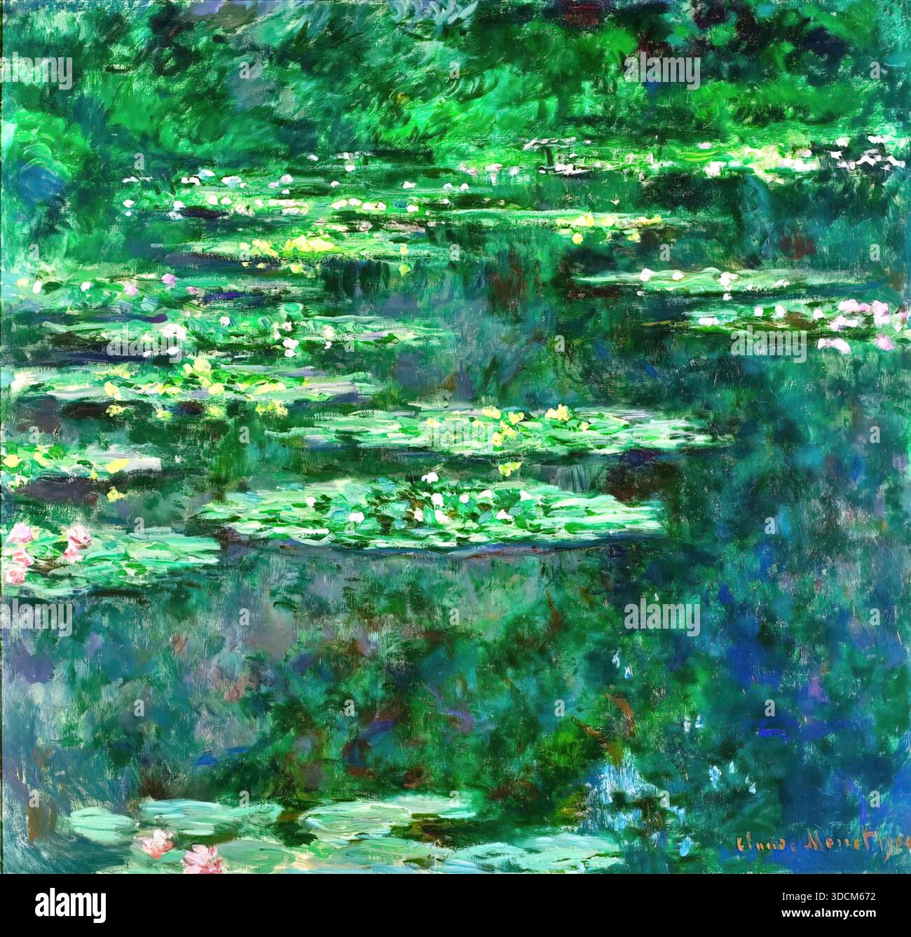 Claude Monet the water lilies (Les Nymphas) c.1916 oil on canvas serene ...