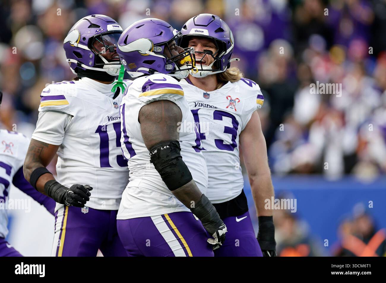 Minnesota Vikings defensive tackle Jalen Redmond (61) reacts with ...