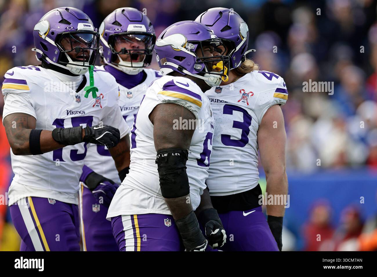 Minnesota Vikings defensive tackle Jalen Redmond (61) reacts with ...