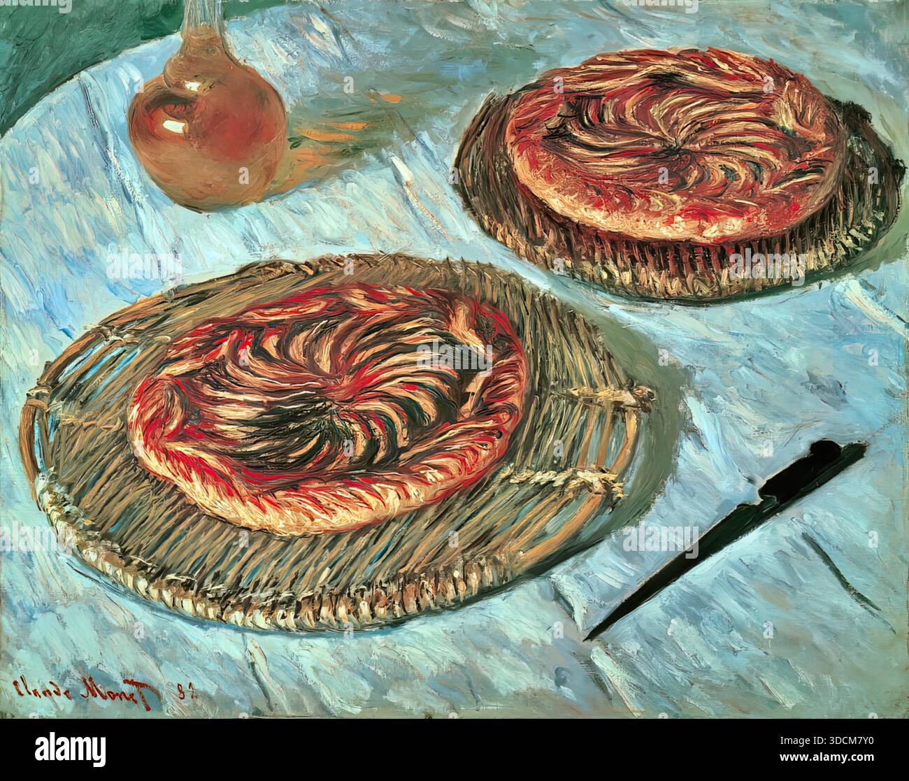 Claude Monet fruit tarts 1882 oil on canvas detailed still life Stock ...