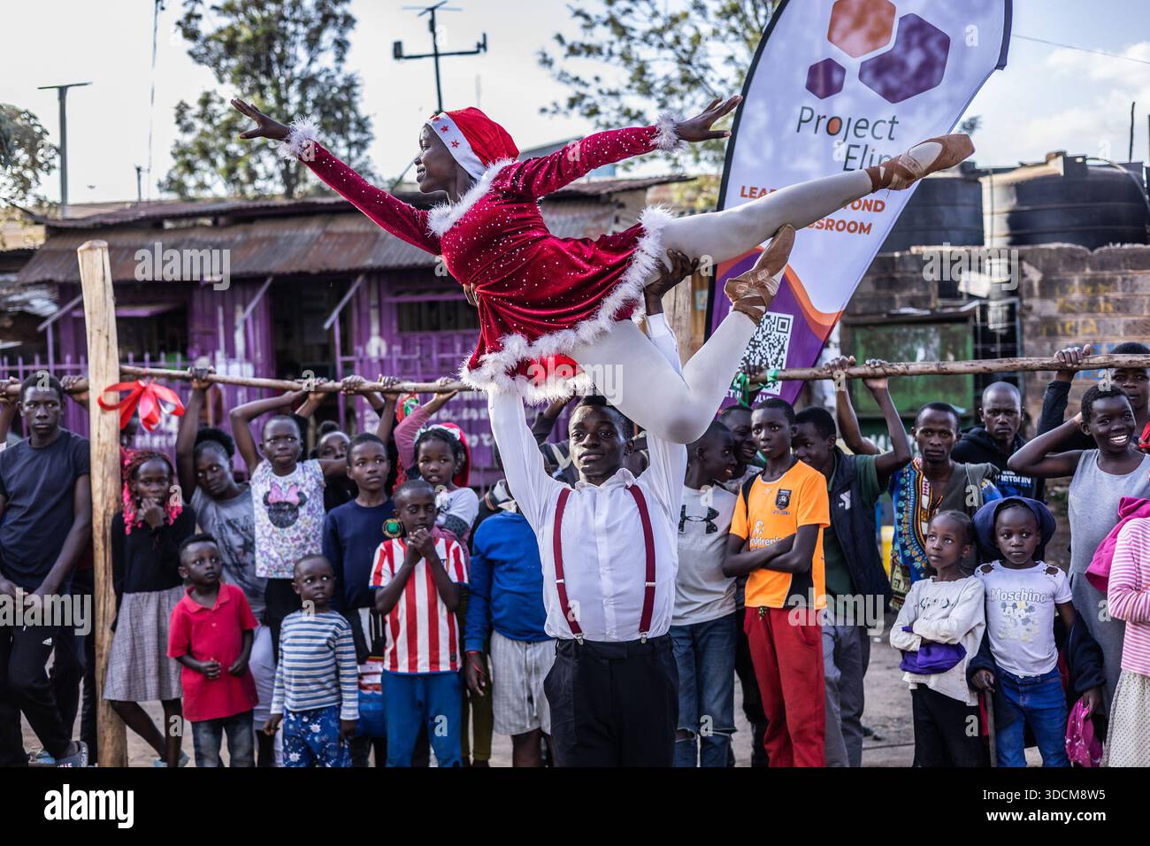Young dancers perform during a Christmas ballet event in Nairobi ...