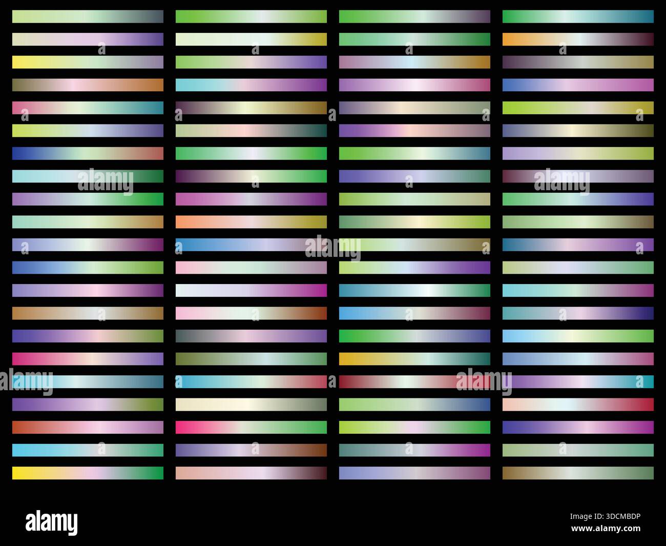 An extensive collection of vibrant and smooth horizontal color gradient ...