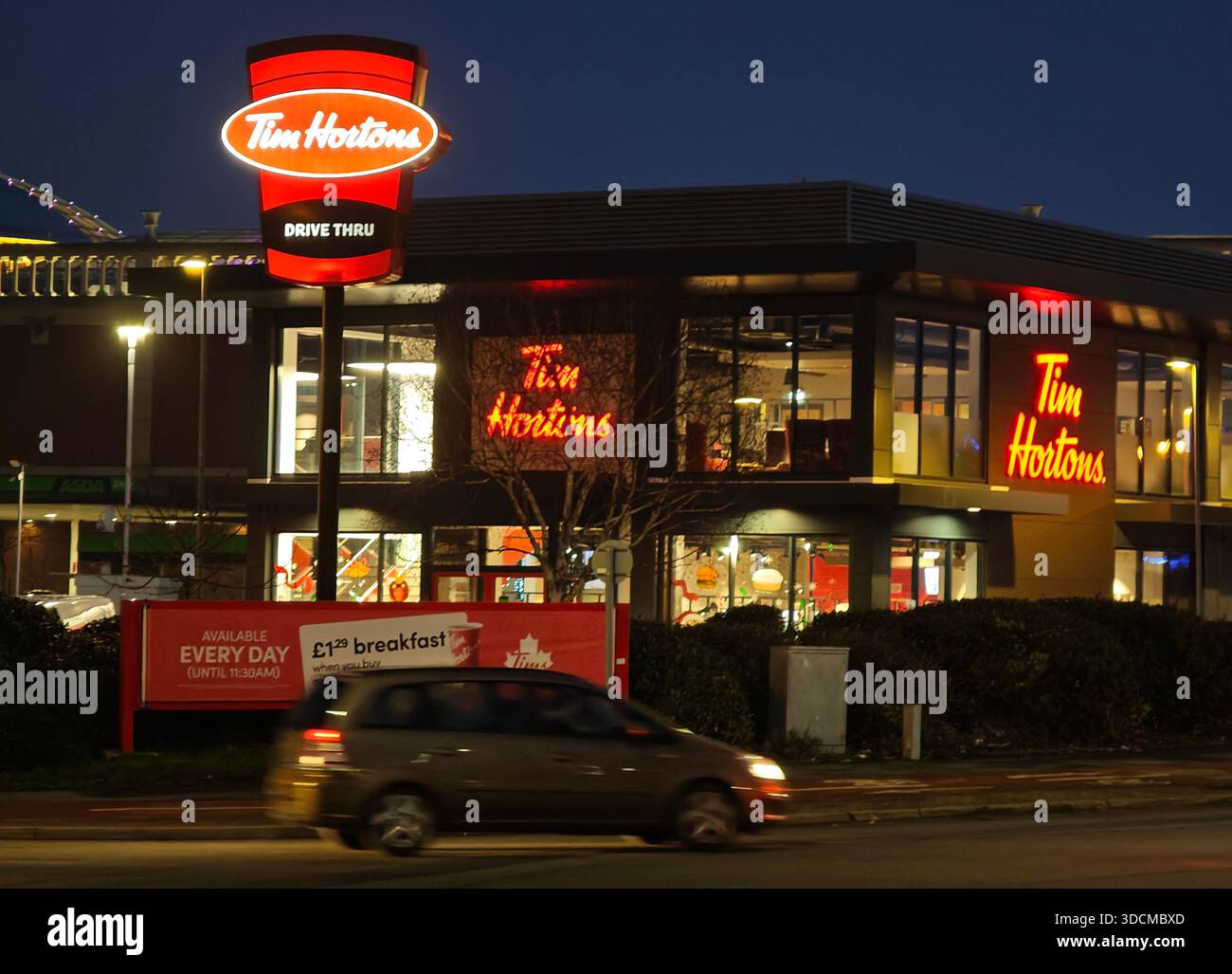 A Tim Hortons restaurant in Manchester on 22 December 2025. (Photo by ...