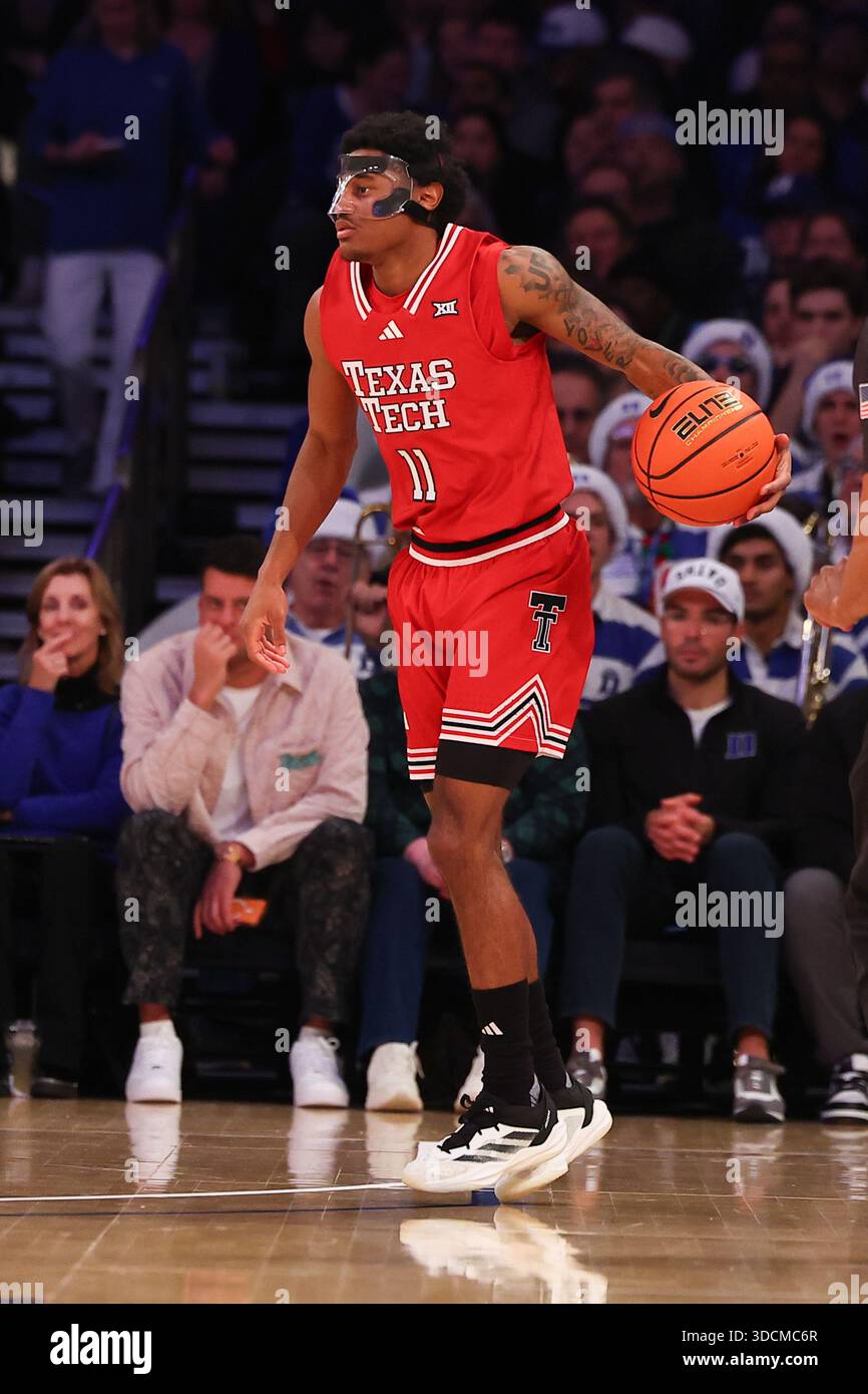 NEW YORK, NY - DECEMBER 20: Jaylen Petty #11 of the Texas Tech Red ...
