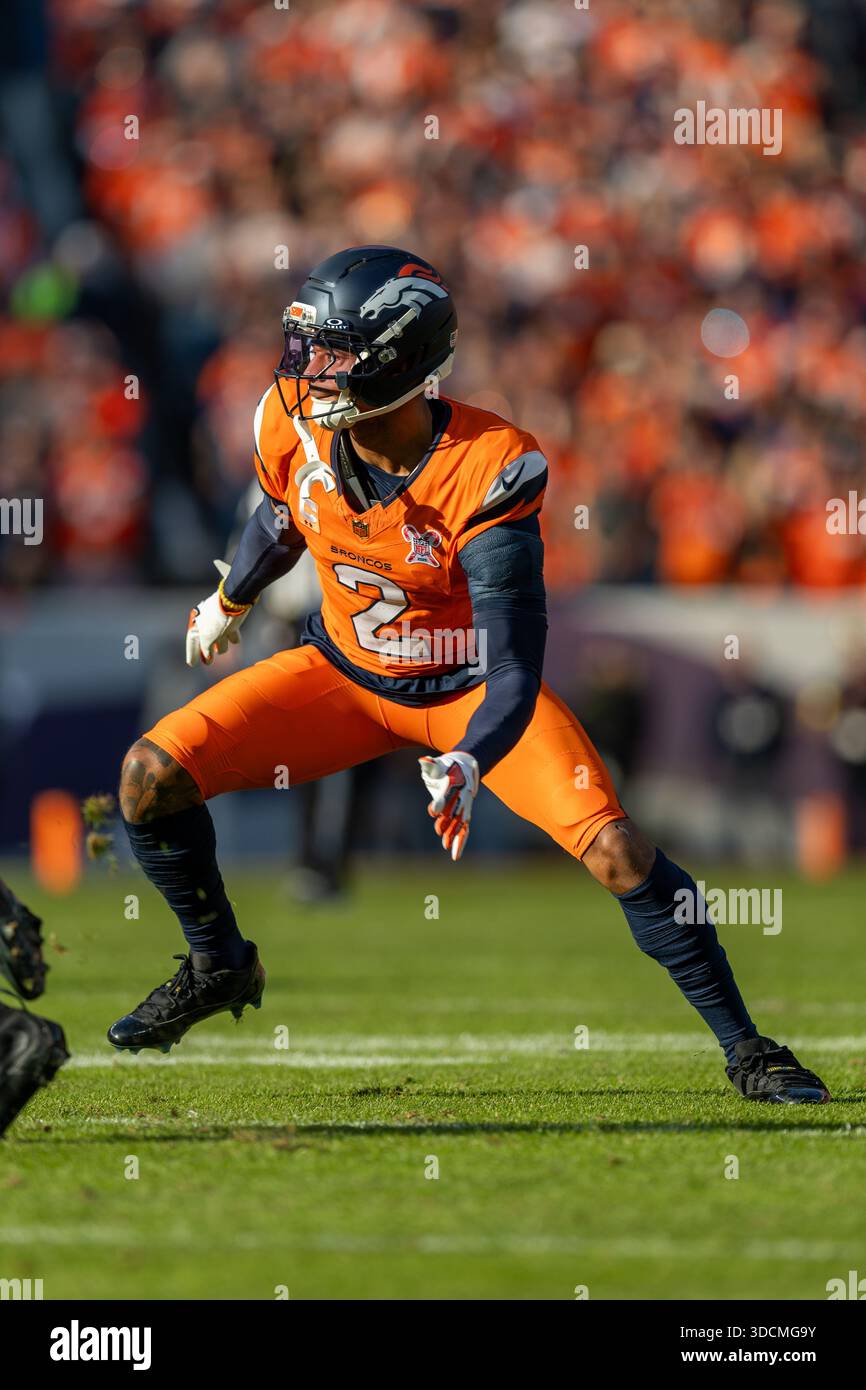 Denver Broncos cornerback Pat Surtain II (2) against the Jacksonville ...