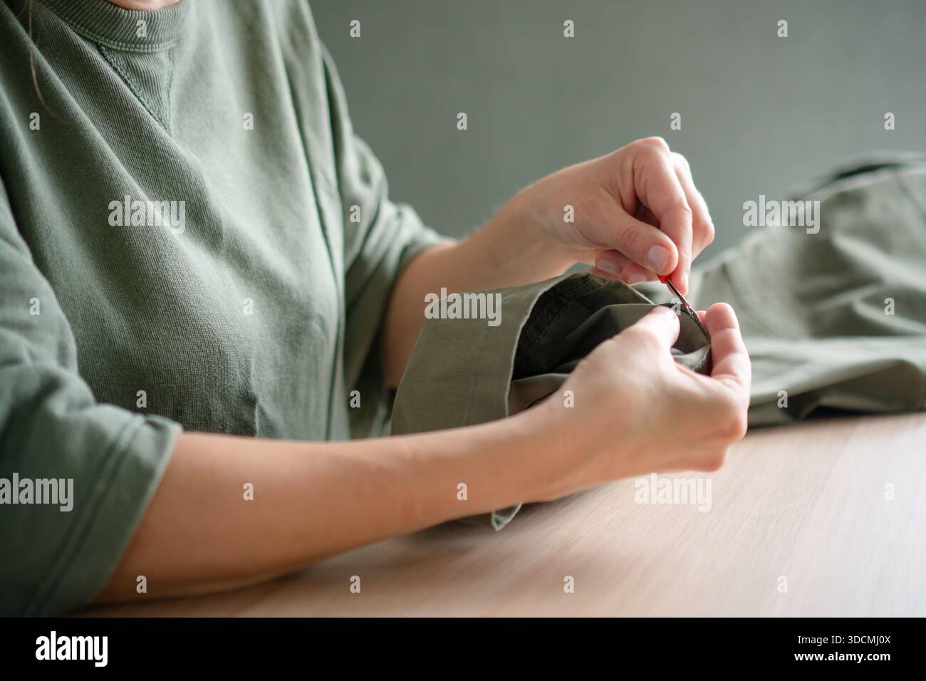 Macro up close seamstress using hi-res stock photography and images - Alamy