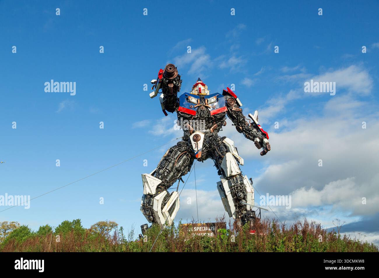 A 10-meter-tall sculpture of the Transformer character Optimus Prime ...