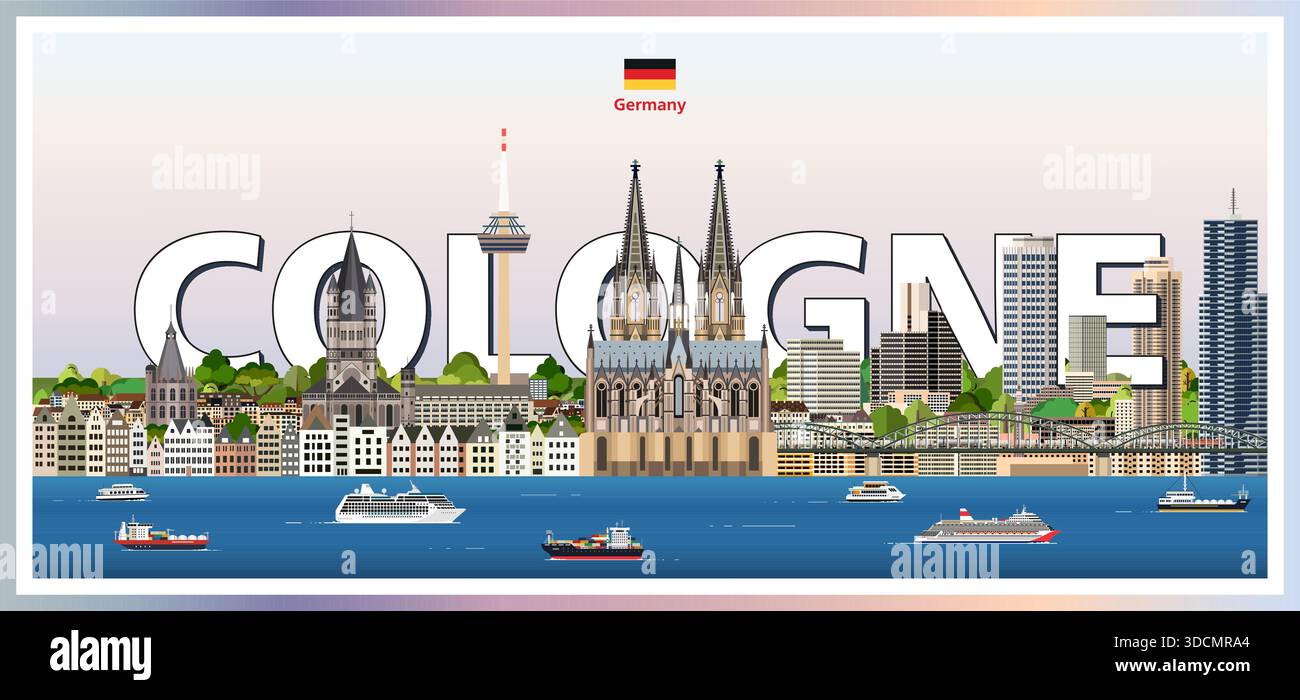 Cologne tourism attraction Stock Vector Images - Alamy