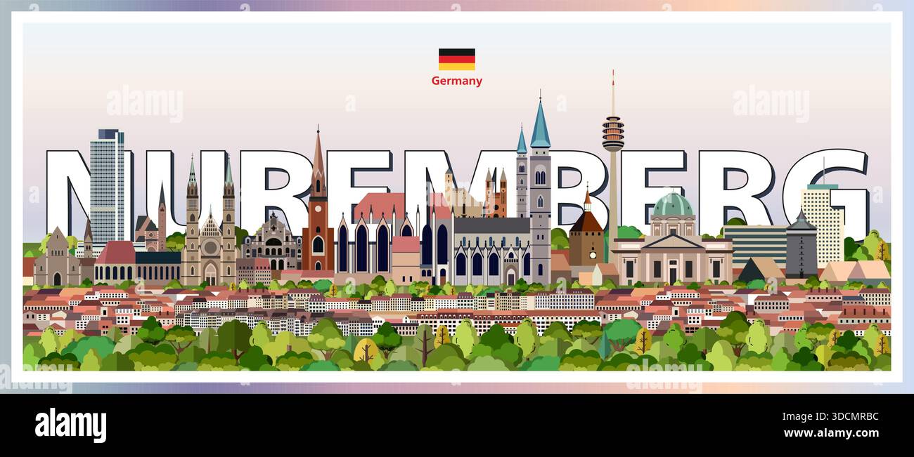 Nuremberg business tower Stock Vector Images - Alamy