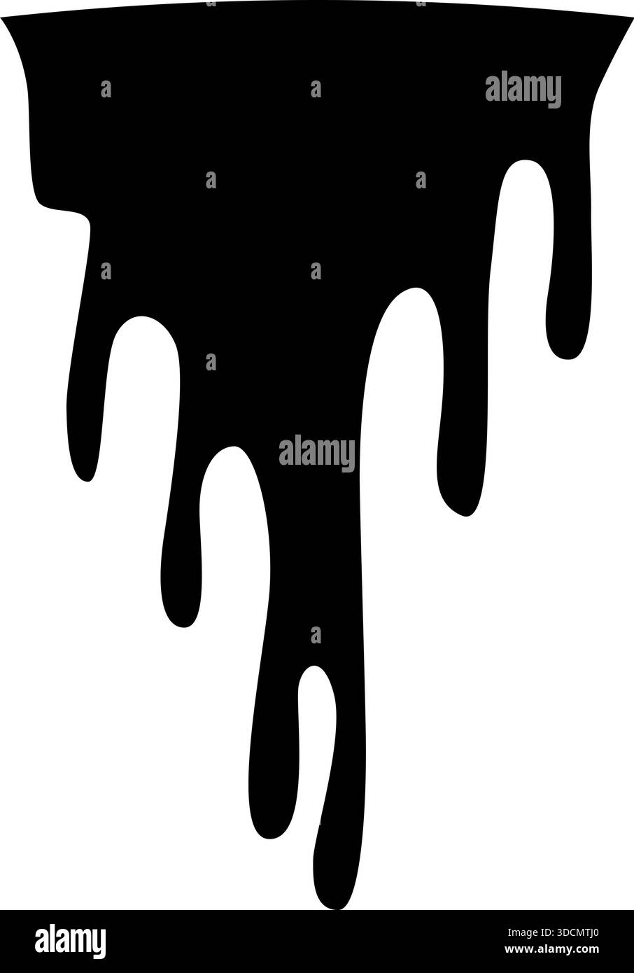 Thick black liquid shape Black and White Stock Photos & Images - Alamy