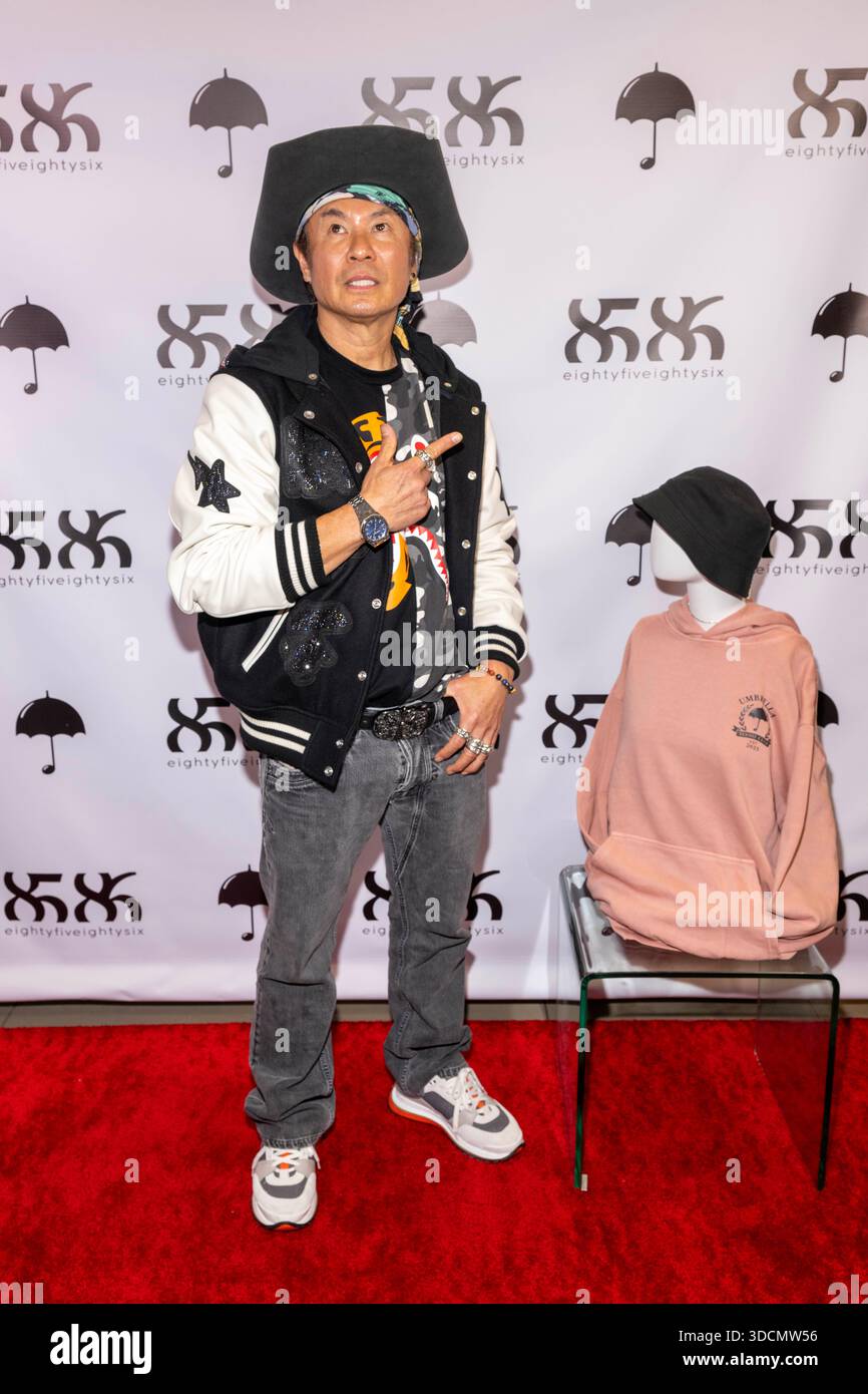 Fashion Consultant JJ Hsieh attends Umbrella Clothing line launch party ...