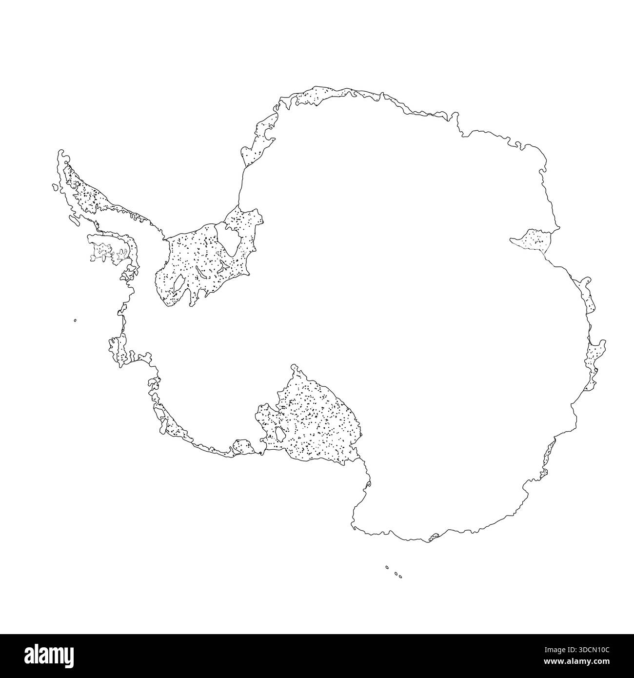 Map of Antarctica, sign silhouette. World Map Globe. Vector ...