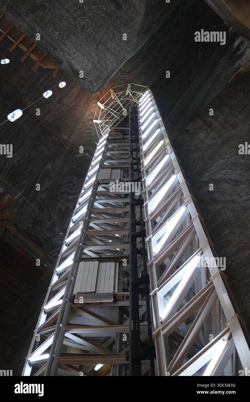 Travel romanian transilvania salina turda modern elevator shaft ...