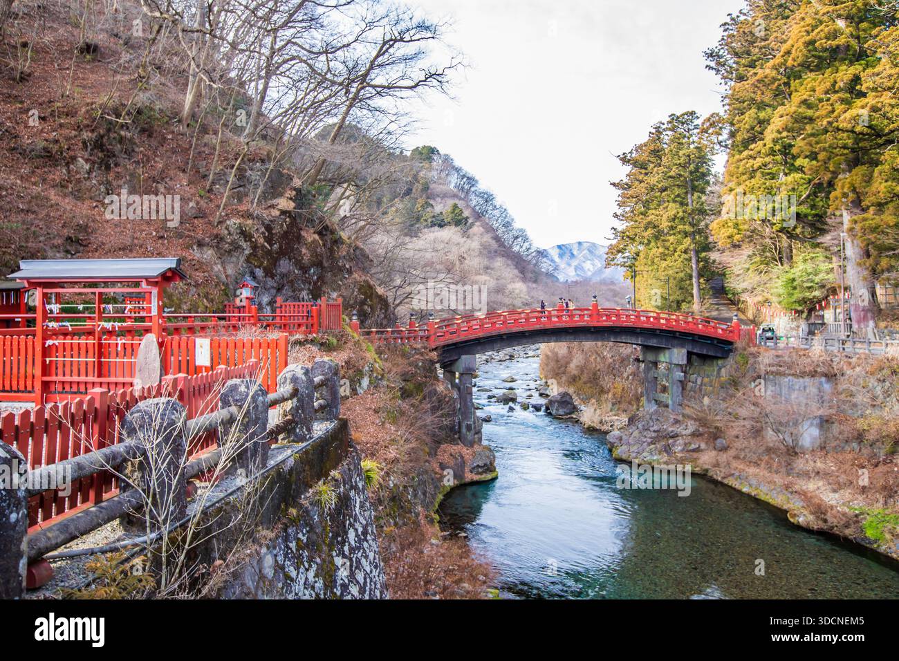 Scenery of Shinkyo Bridge in Nikko City, Tochigi Prefecture Stock Photo ...