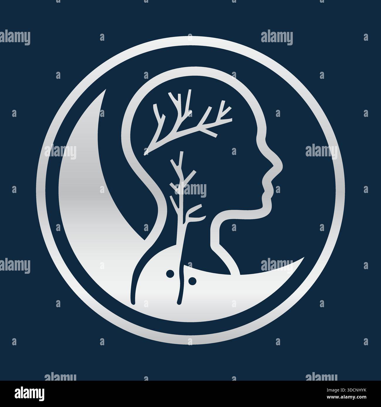 Human Brain Tree Education Knowledge Icon Modern Vector Logo Design ...