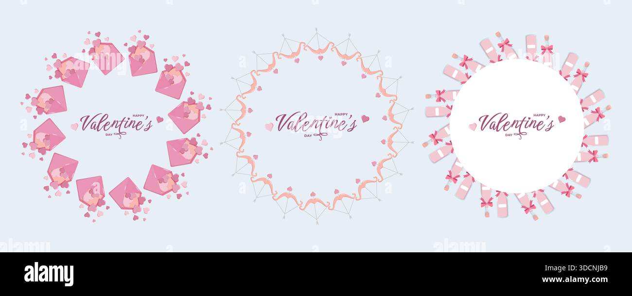 Valentines day gift round Stock Vector Images - Alamy