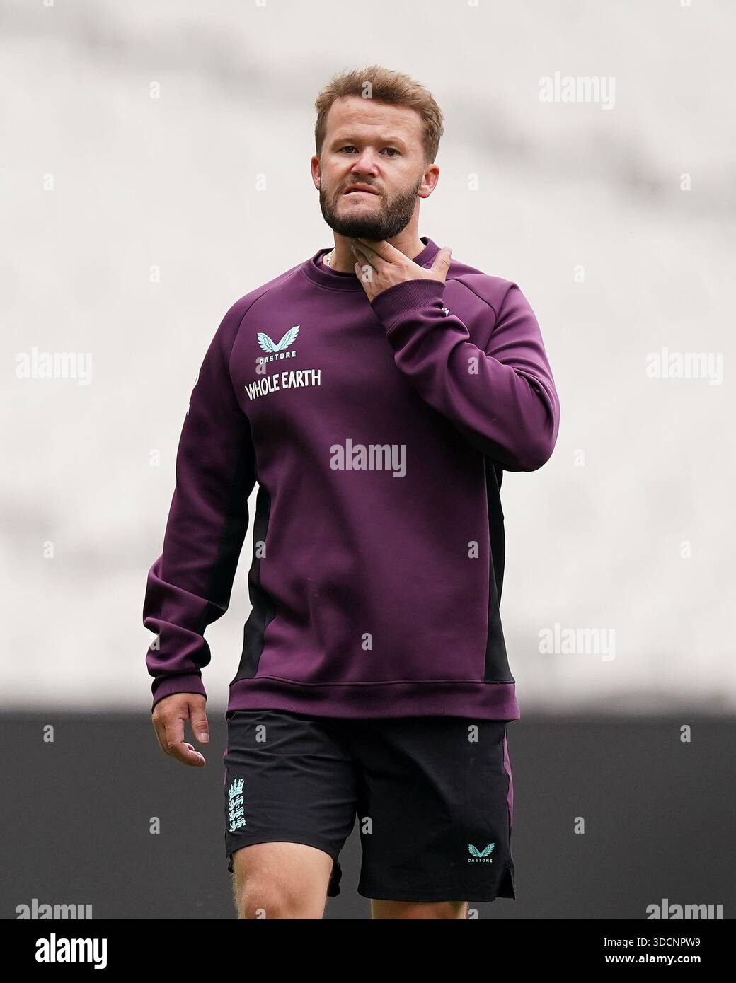 England’s Ben Duckett scratches his neck during a nets session at the ...