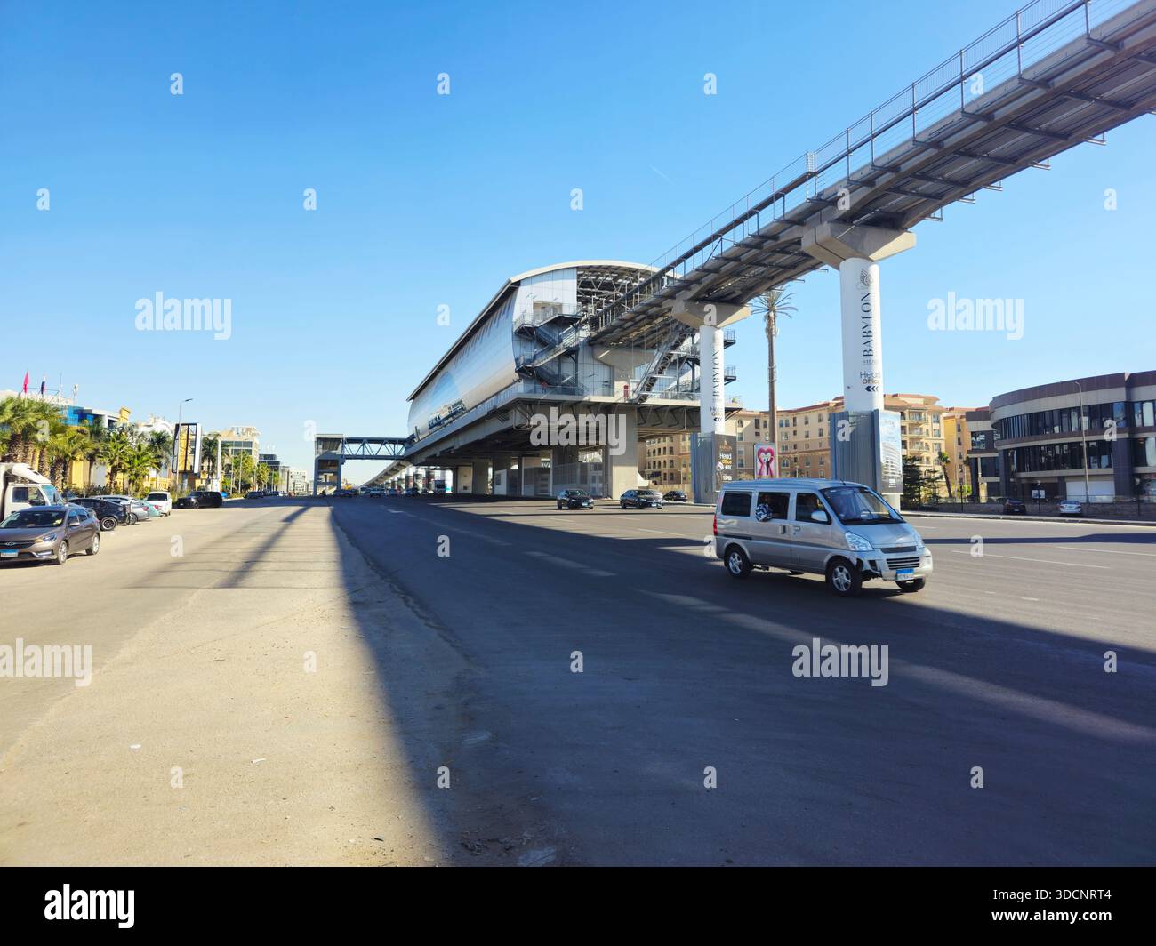 Cairo, Egypt, December 20 2025: The Cairo Monorail, a two-line rapid ...