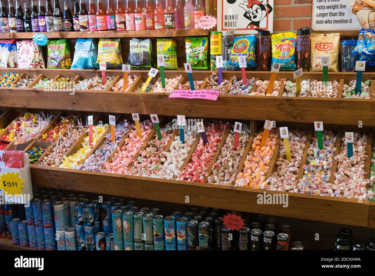 Rows of taffy flavors inside the Rocket Fizz candy store in Knoxville ...