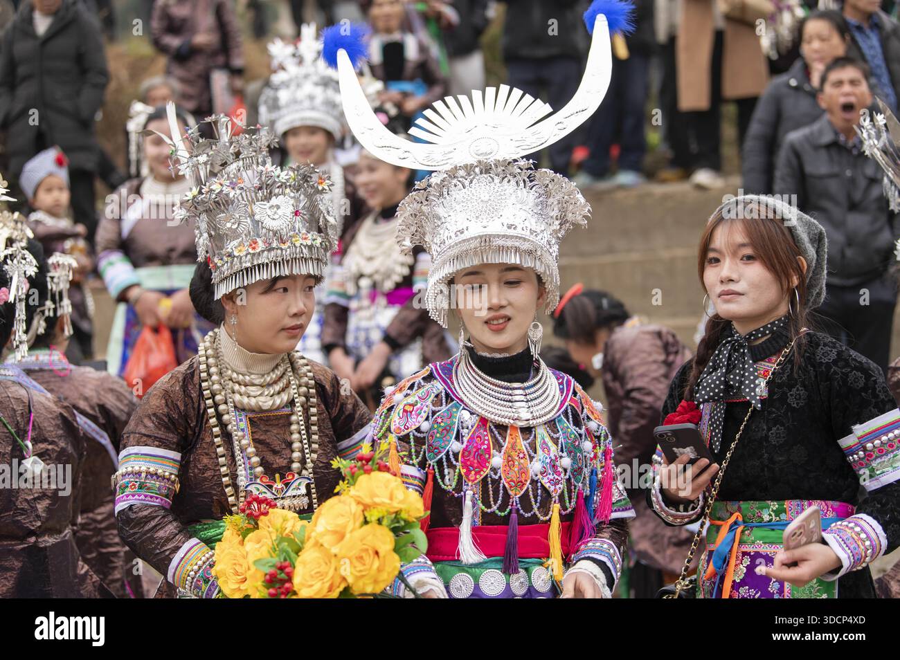 People of Miao ethnic group celebrate the Lusheng Festival in Congjiang ...