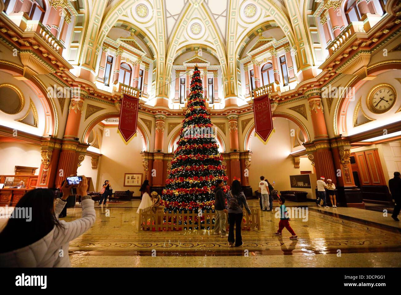 A giant indoor Christmas tree is seen inside Registry Australia during ...