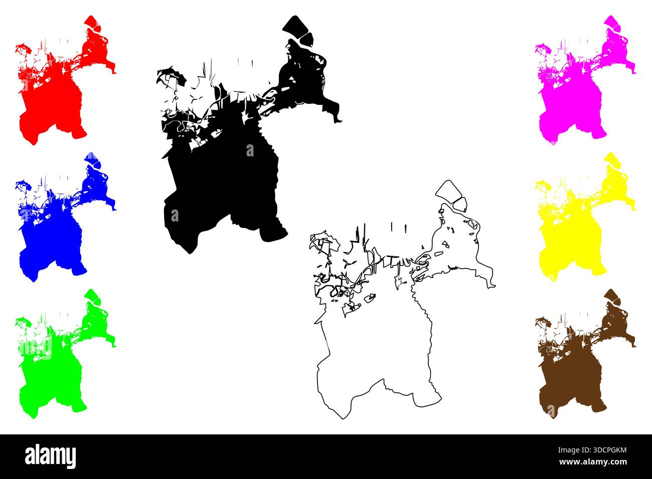 Kawit city (Calabarzon Region, Republic of the Philippines, ROP) map ...