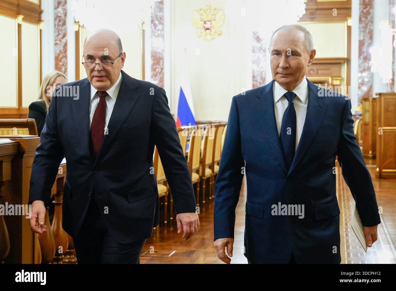 Russian President Vladimir Putin, right, and Russian Prime Minister ...