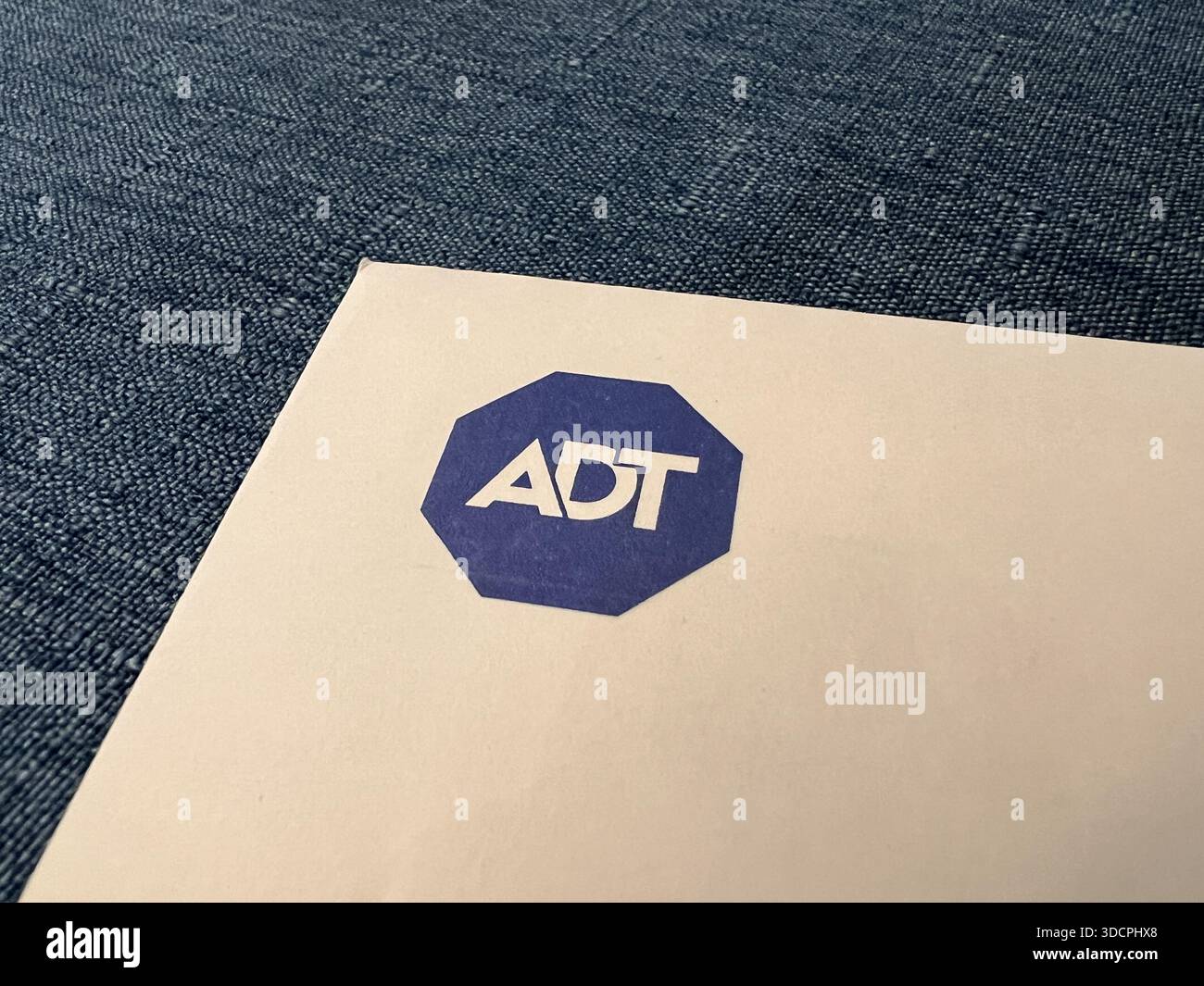 Close-up of logo for security company ADT on paper, Lafayette ...