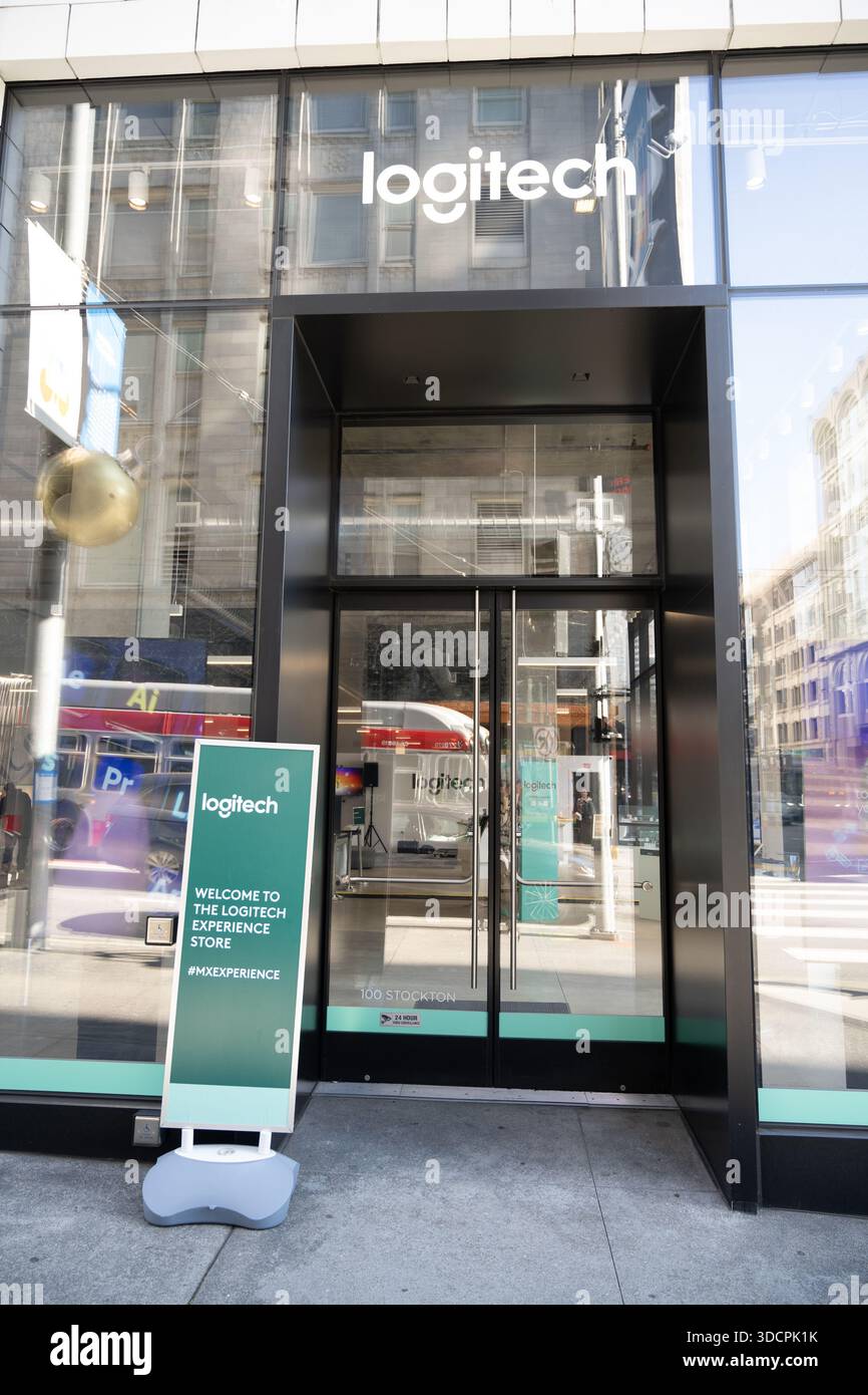 Logitech logo is visible at Logitech Experience Store, Union Square ...