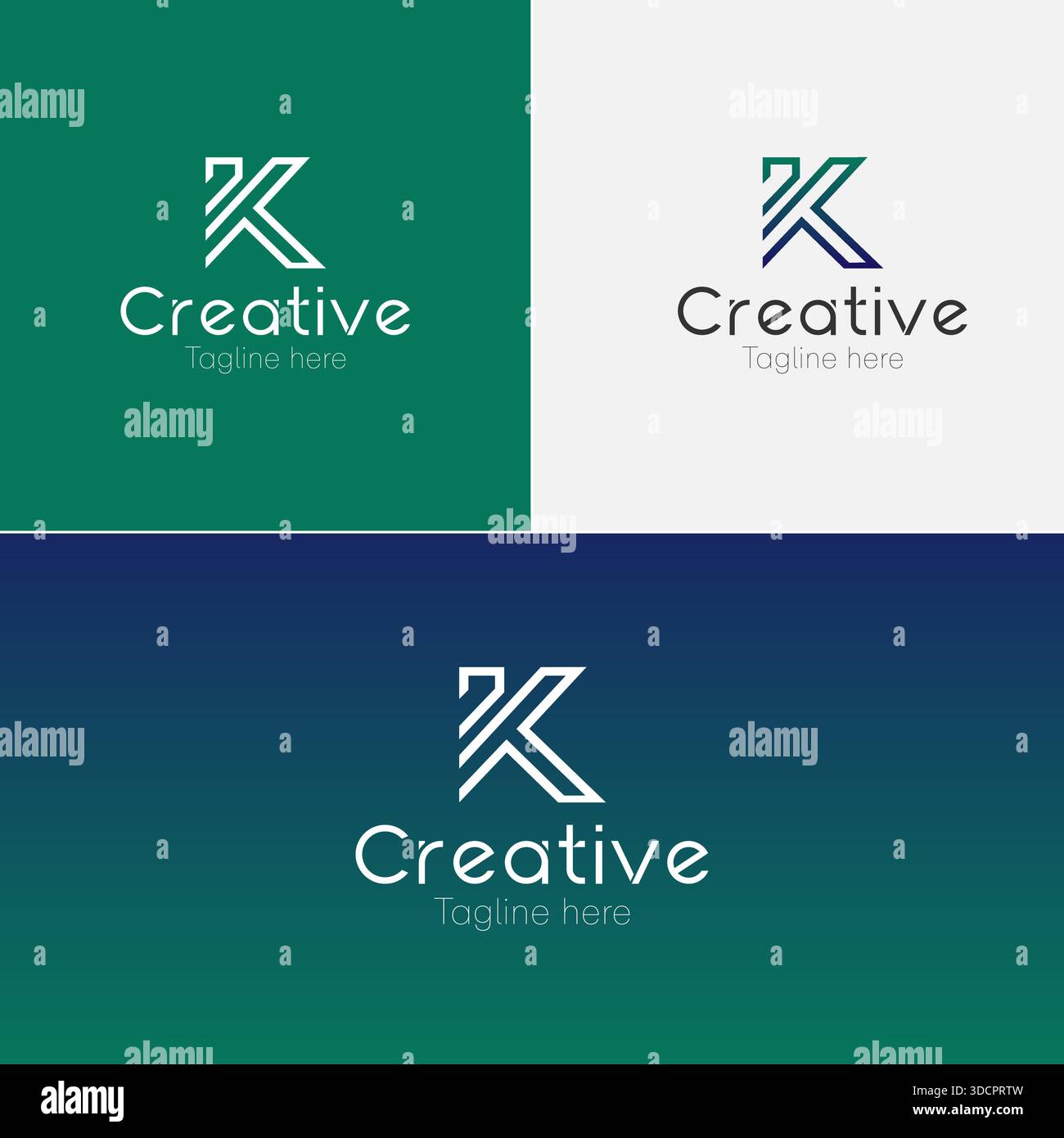 A sleek modern K letter logo with dynamic angular lines. Outline Logo ...