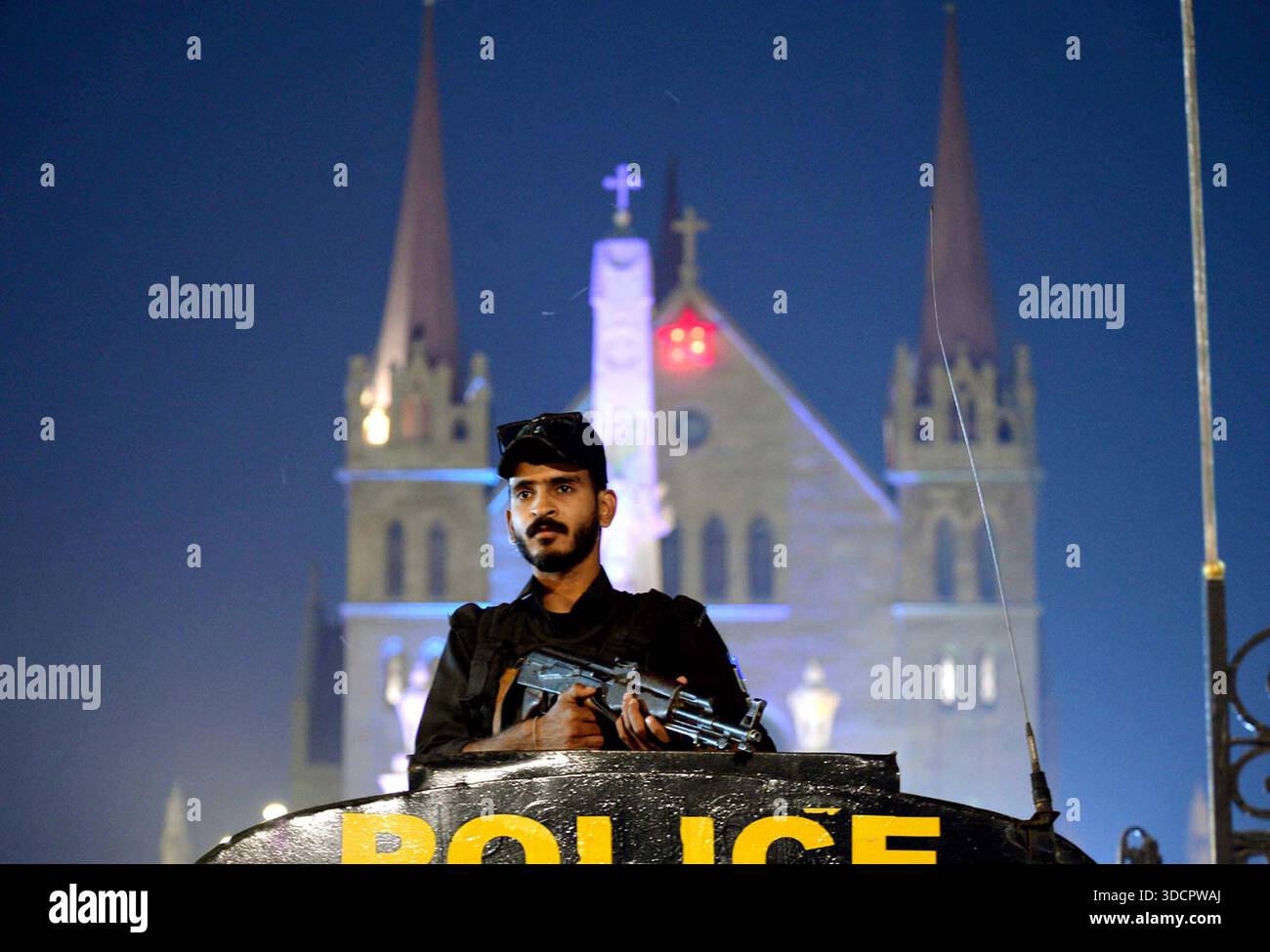 Police staffs stand alert to avoid any untoward incident while security ...