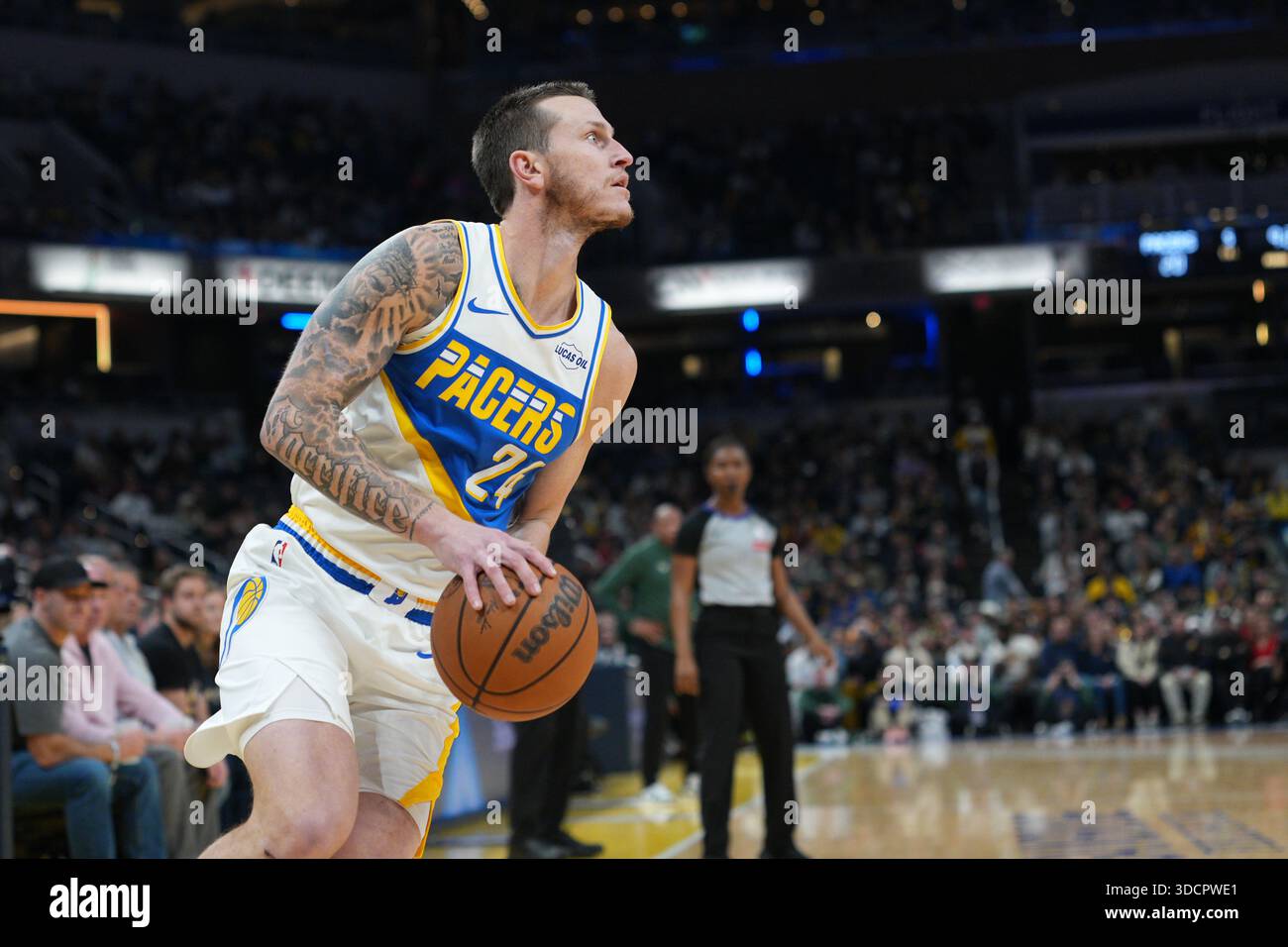 Indiana Pacers guard Garrison Mathews (24) in action during an NBA ...
