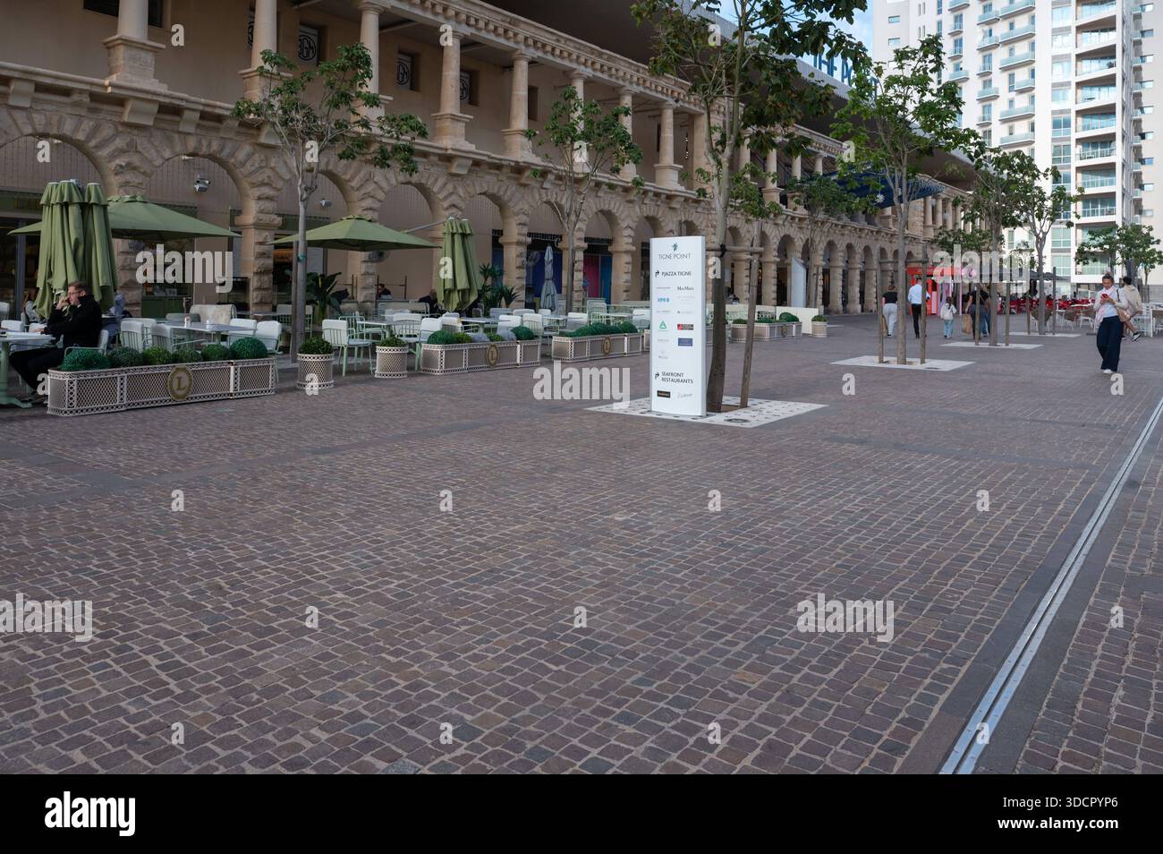 Pjazza TignÃ shopping centre under renovation at TignÃ Point, showing ...