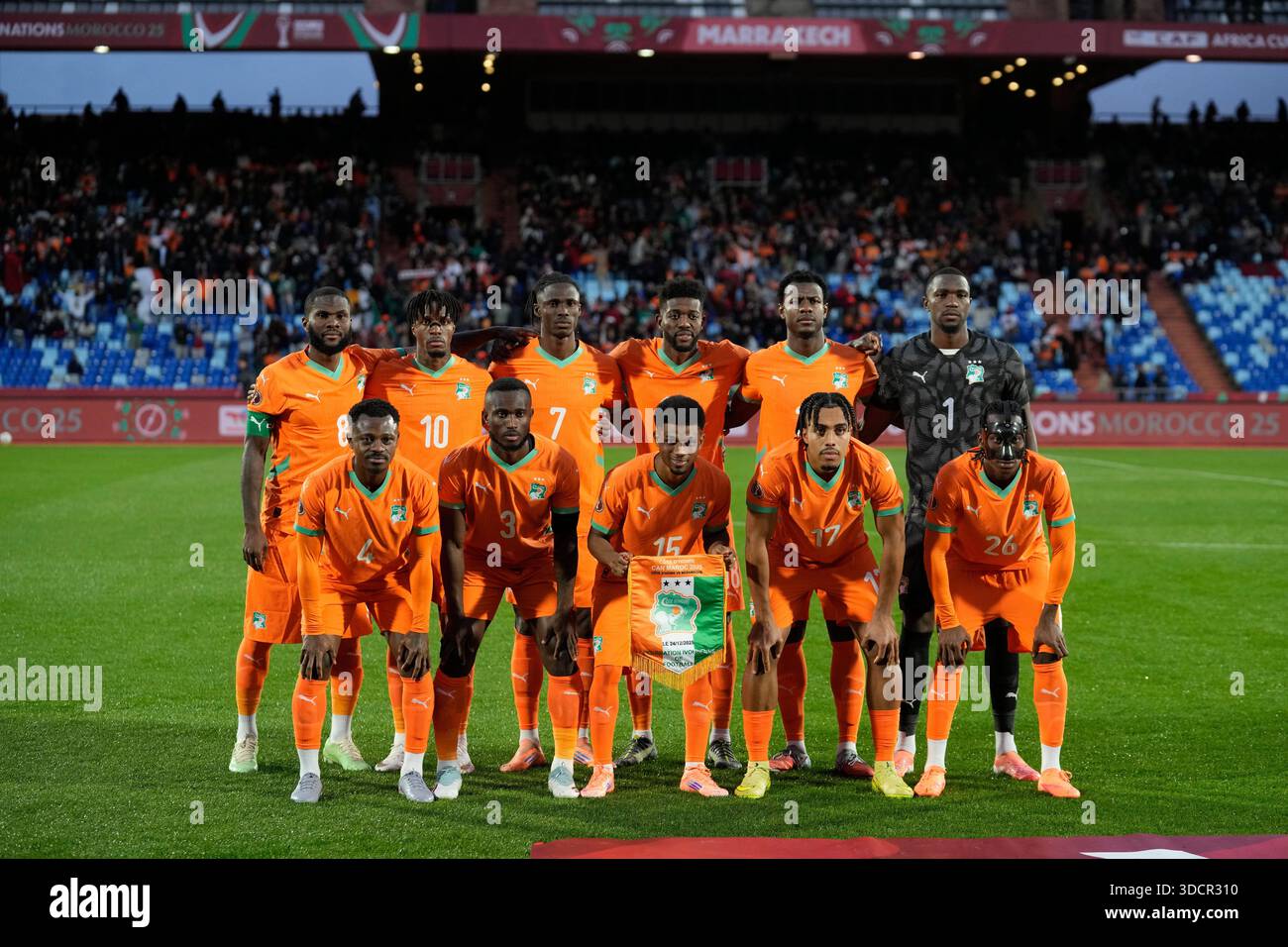 The Ivory Coast team poses for a photo during the Africa Cup of Nations ...