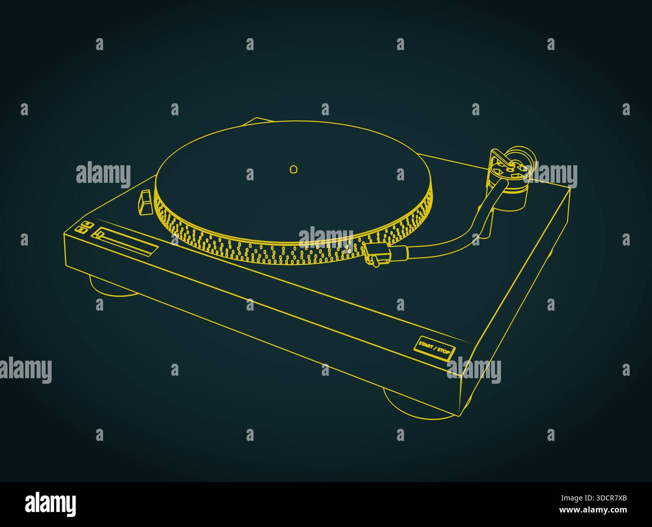 Turntable vinyl stylized vector illustration Stock Vector Image & Art ...