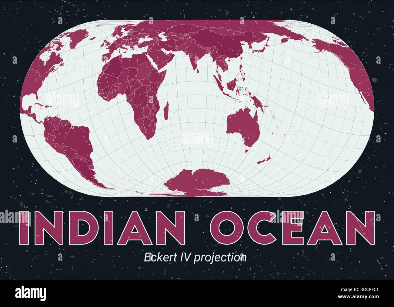 Eckert iv world map projection hi-res stock photography and images - Alamy